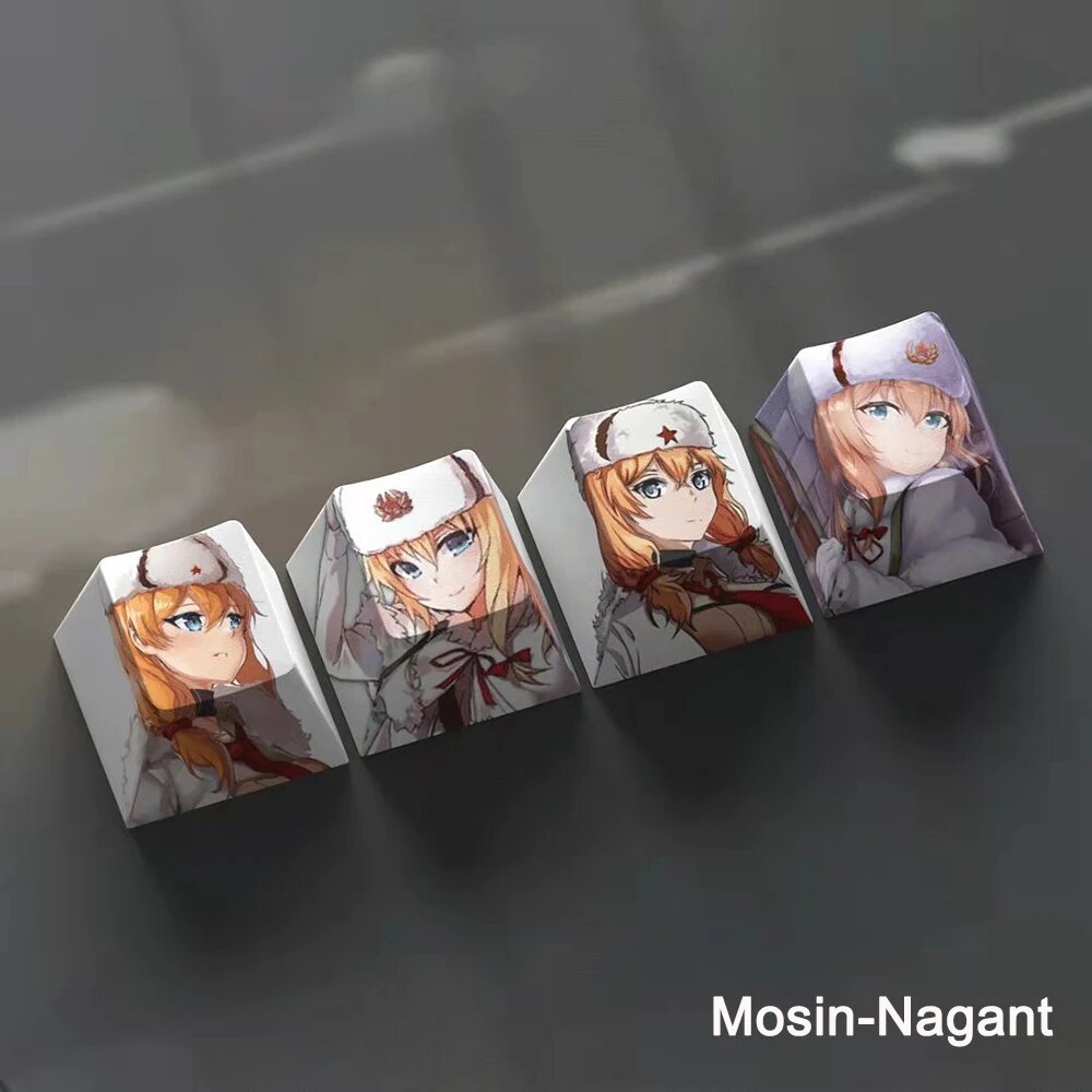 Cmany keycaps Girls Frontline PBT Dye Sublimation Key Caps Mosin Nagant