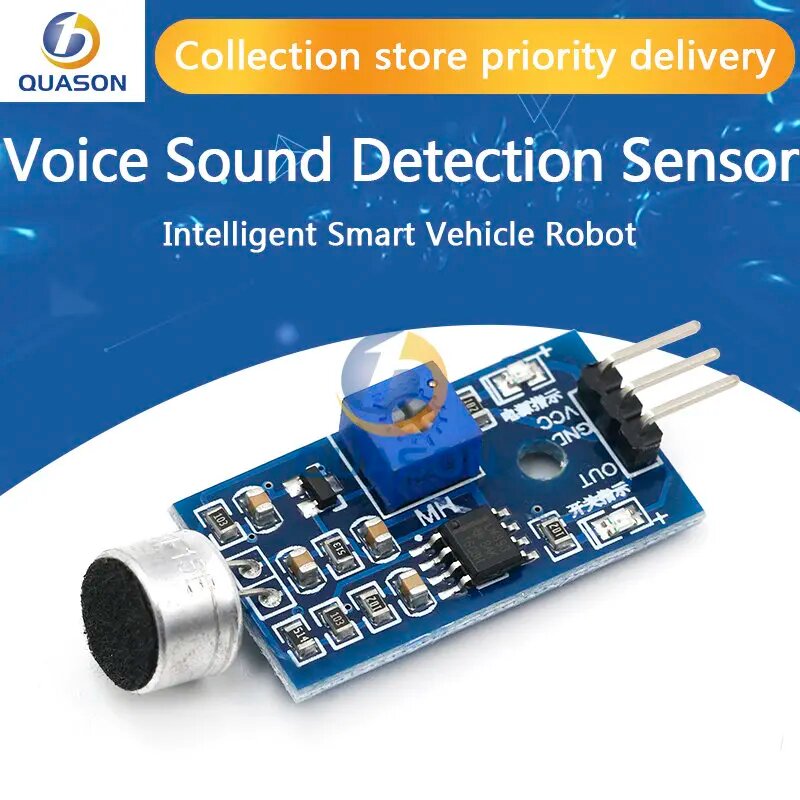 3-контактный голосовой модуль датчика обнаружения звука «сделай сам», умный автомобиль, робот, вертолет, самолет, Boart автомобиль
