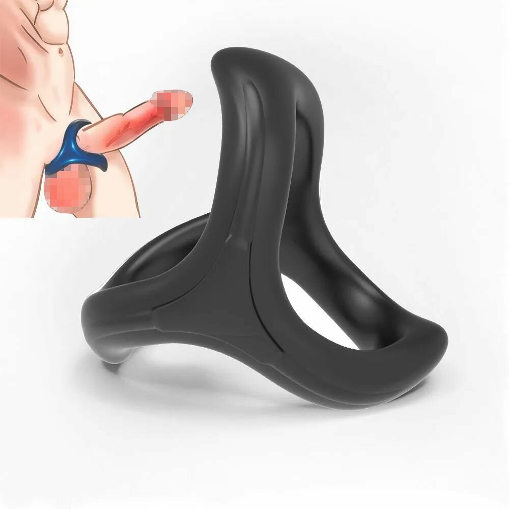 Эрекционное тройное кольцо / Интимное кольцо для мужчин и женщин / Насадка для члена и пениса-