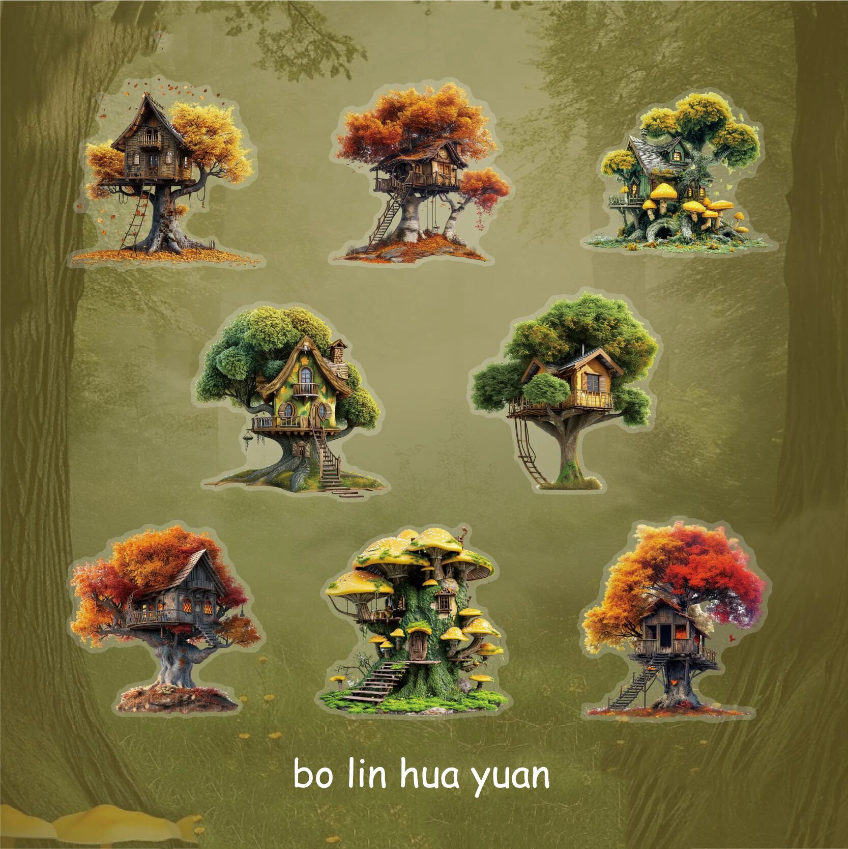 Jianwu наклейки для декора 16 листов TZB-SW-03