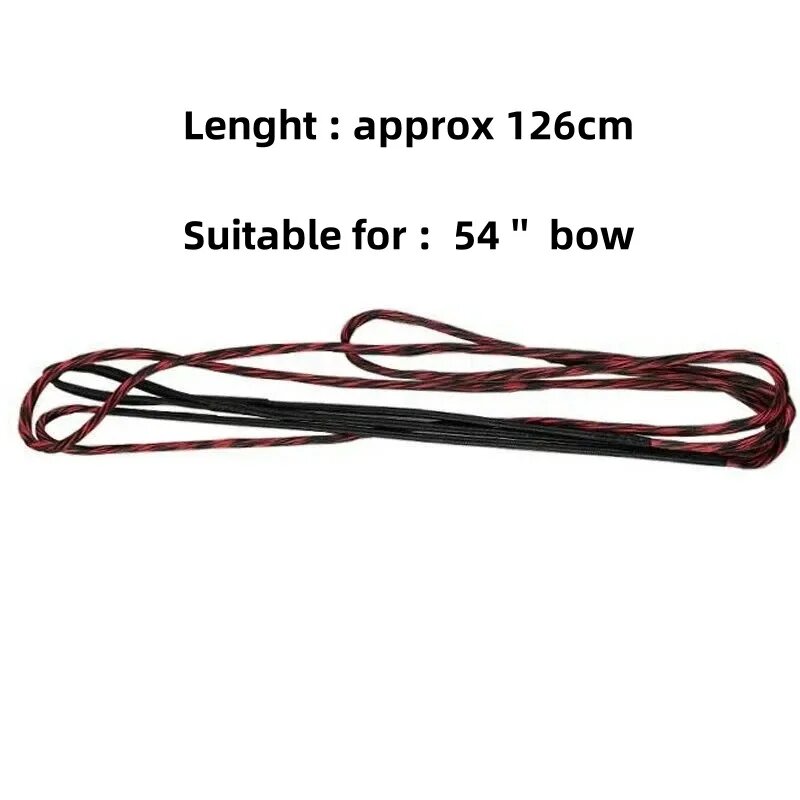Черная и красная 16-прядная тетива для лука 16Strands 126cm