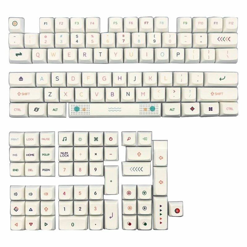 Подходит для механической клавиатуры Cherry MX PBT keycap-светло-английский