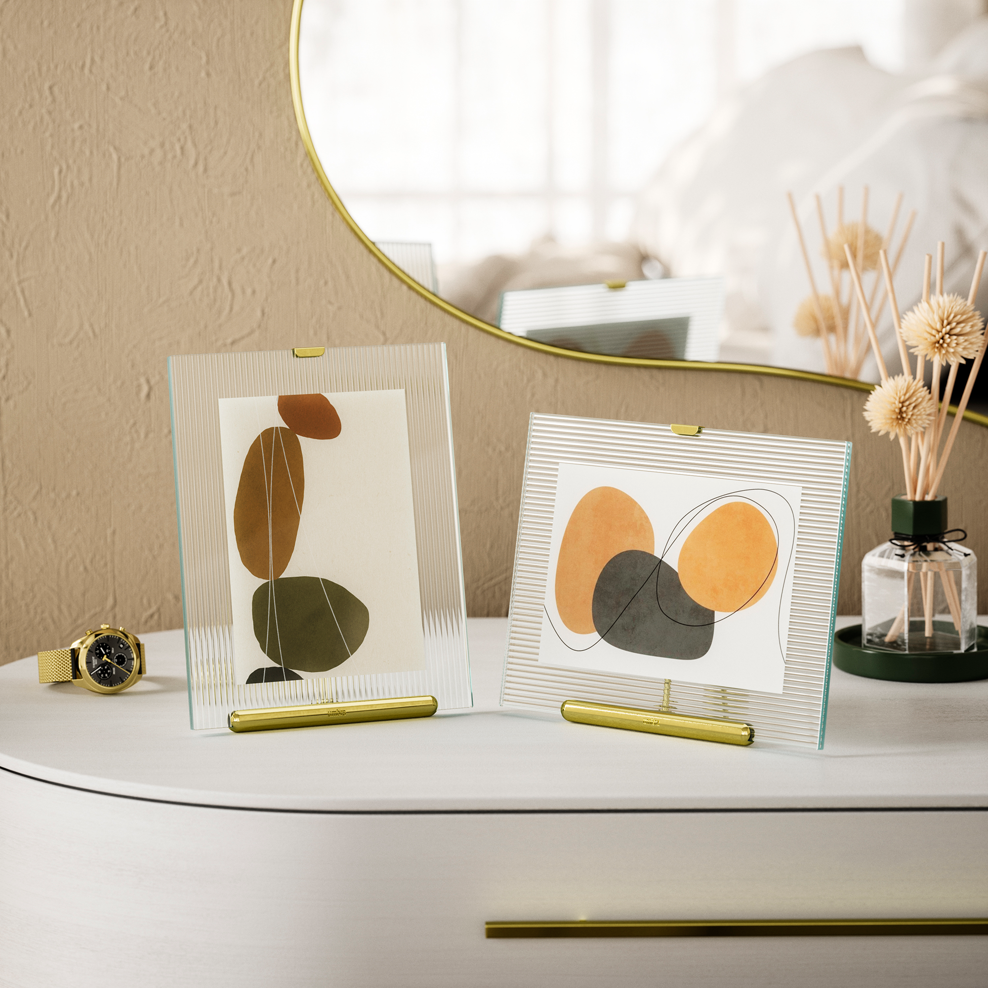 Рамка для фотографий Umbra Flute 13х18 см, латунь