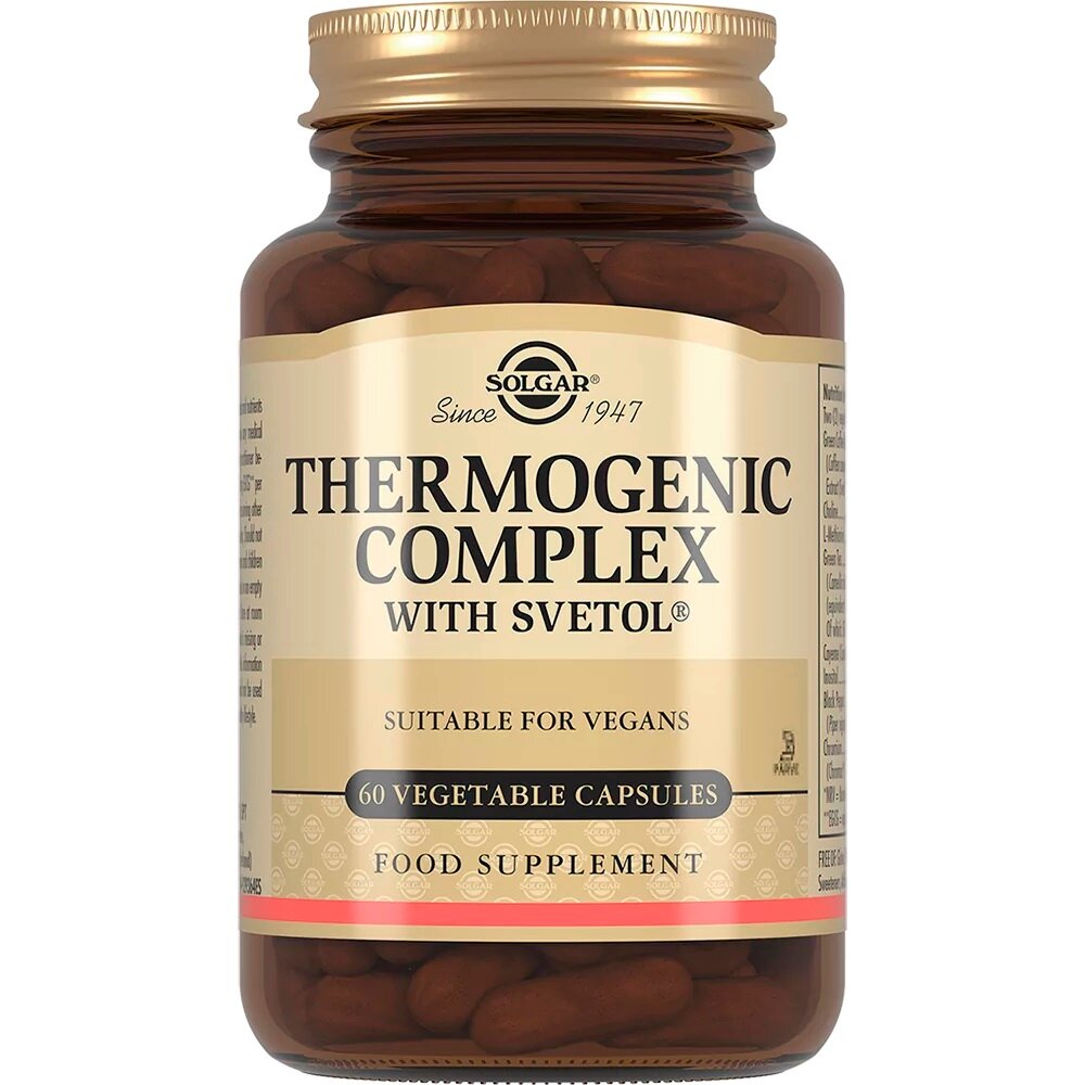 БАД Solgar Капсулы "Термогенный комплекс со Светолом", 60 шт. Thermogenic Complex with Svetol