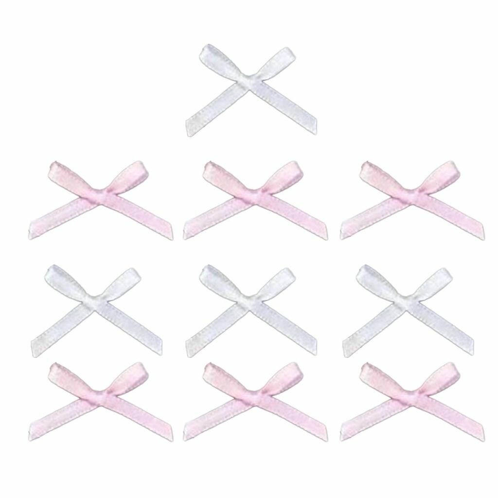 Упаковка из 10 розовых белых упаковочных материалов.
