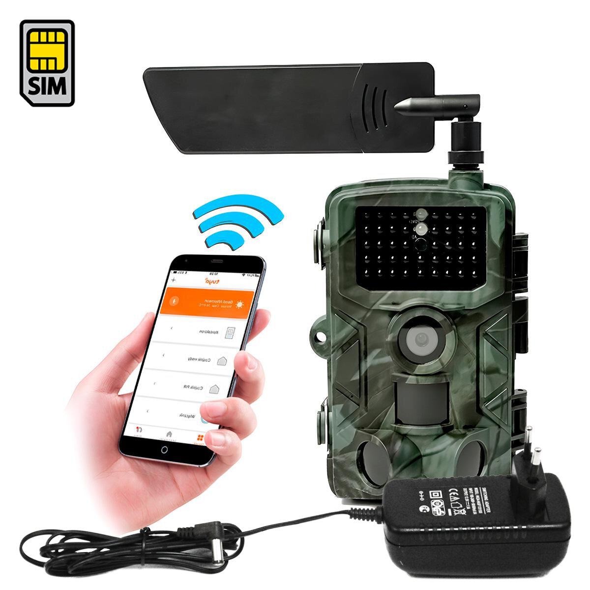 Фотоловушка 4К/4G для охоты и охраны дачи Филин 808 Pro-TUYA (4G-LTE) с SIM картой с датчиком движения и невидимой ночной ИК подсветкой. Видео 4K, фот