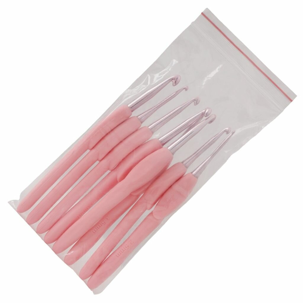 8 шт. крючков для вязания с эргономичной ручкой, длина спицы 2,5 6,0 мм, начинающих любителей