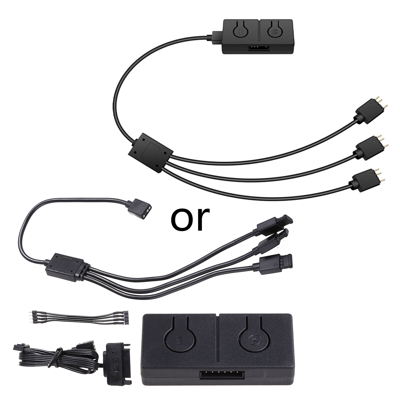 RGB Конвертер 5V в 12V RGB Transfer Hub 3pin-4pin ARGB Light Fan Адаптер