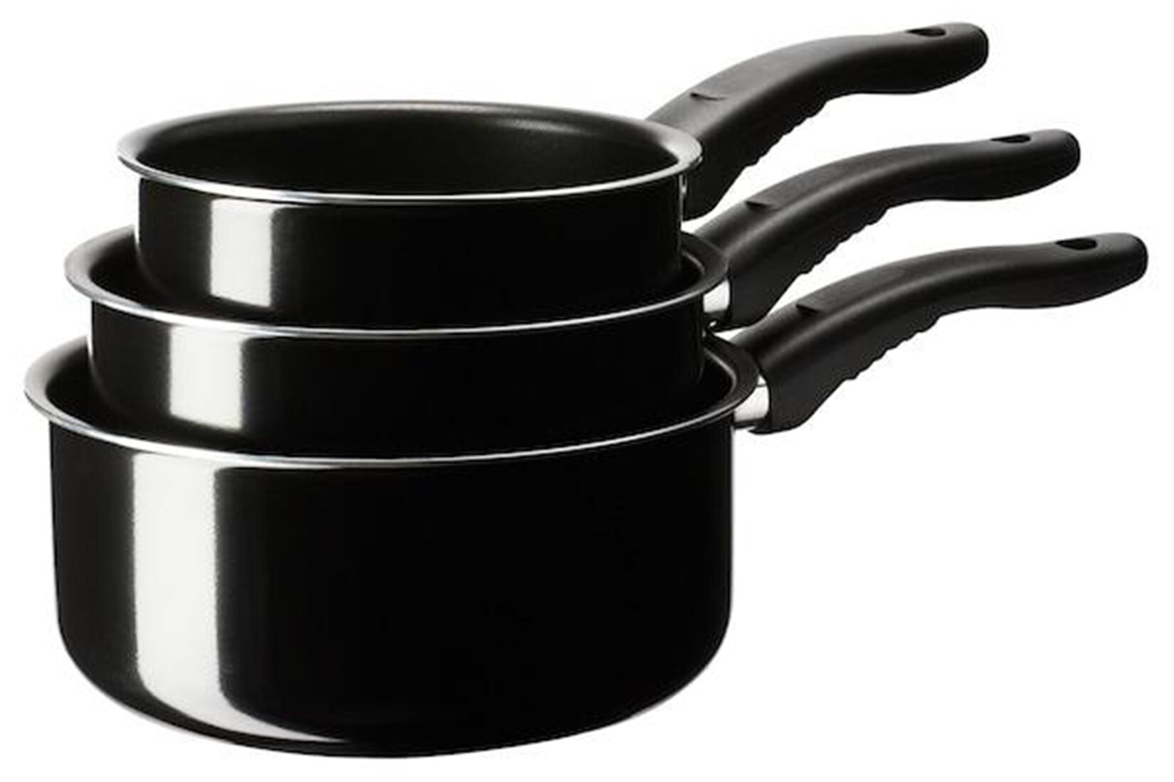 KAVALKAD IKEA 201.393.22 Набор ковшей 3 шт. Чёрный