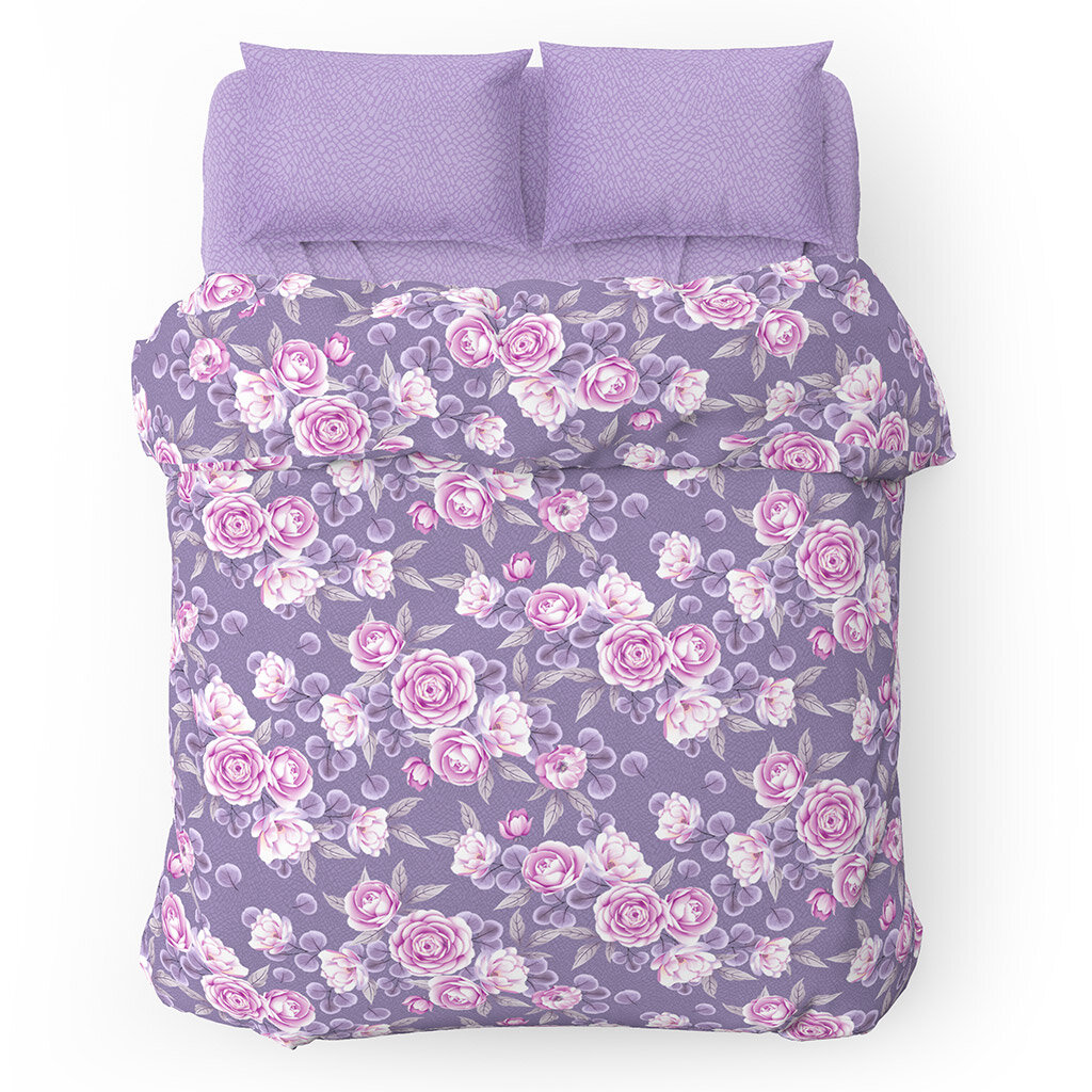 Пододеяльник Домашняя мода 1,5 спальный, "Виола" 145х215 см, бязь 121 г/м2, хлопок 100% (ПО-1,5)