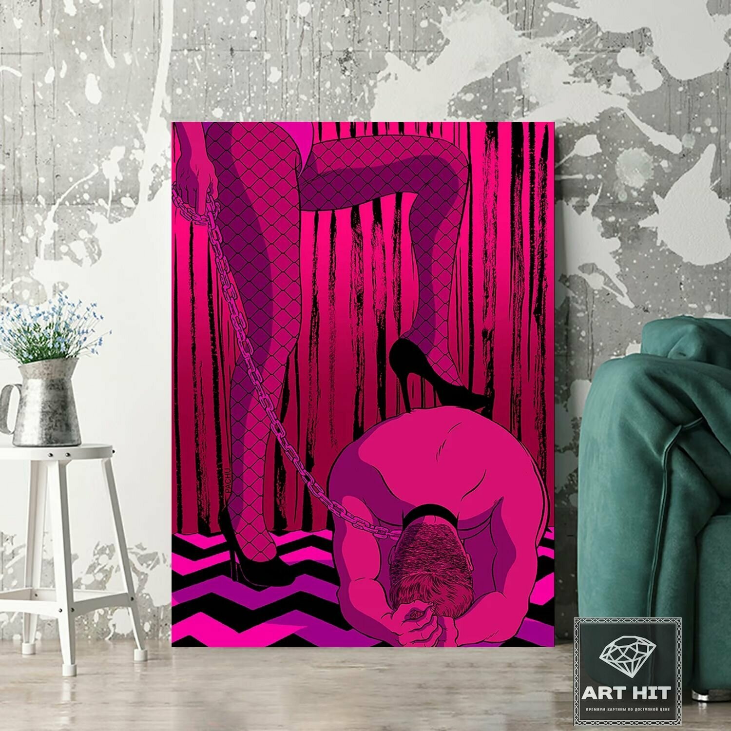 Эротика и секс, картина 18 +, из коллекции "Плакат голая девушка", 40х60 см.