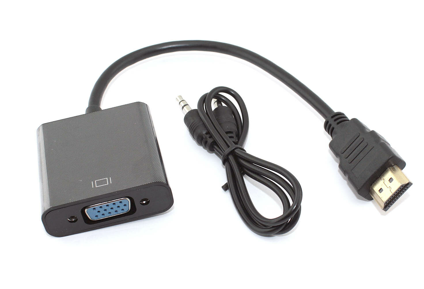 Переходник с кабелем HDMI на VGA плюс аудио