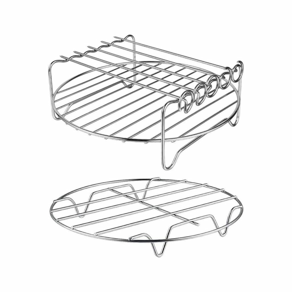 Воздушная фритюрница для духовки, гриля, осушитель с антипригарным покрытием из нержавеющей стали, корзиночка с хрустящей корочкой, подходит для картофеля фри, бекона, курицы