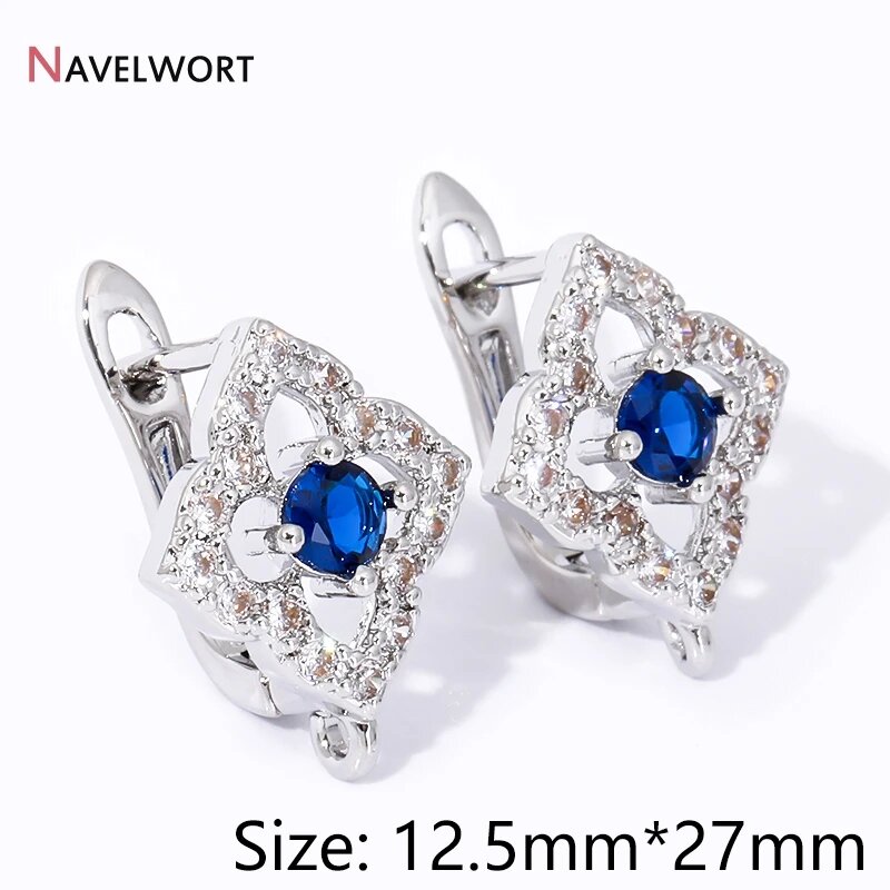 Латунные квадратные швензы с золотым покрытием NAVELWORT 2 Pairs, Rhodium plated