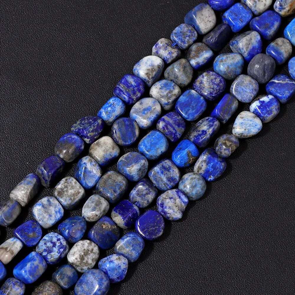 Бусины из натурального камня 8-12 мм Синий, Length about 36cm, 30 Lapis Lazuli