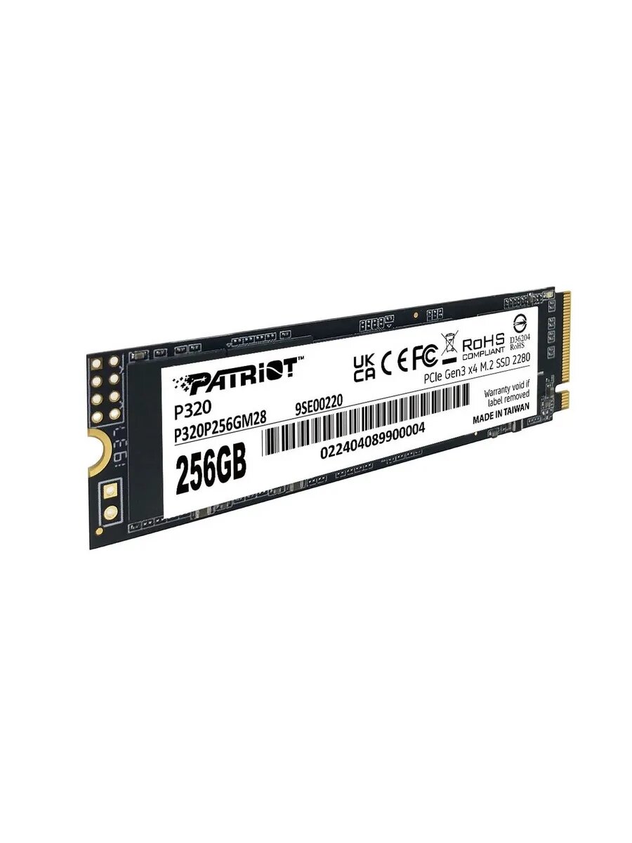 Накопитель SSD Patriot PCIe 3.0 x4 256GB P320P256GM28 P320 M.2 2280