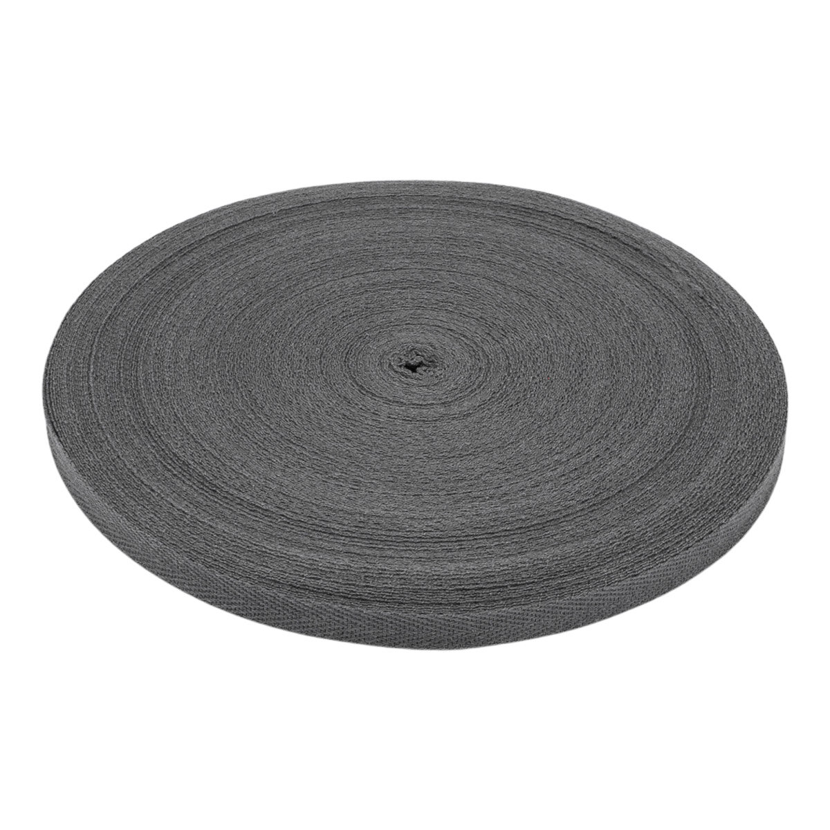 Киперная лента 1 см*45,72 м, для шитья и рукоделия, хлопок, Айрис (63 темно-серый)