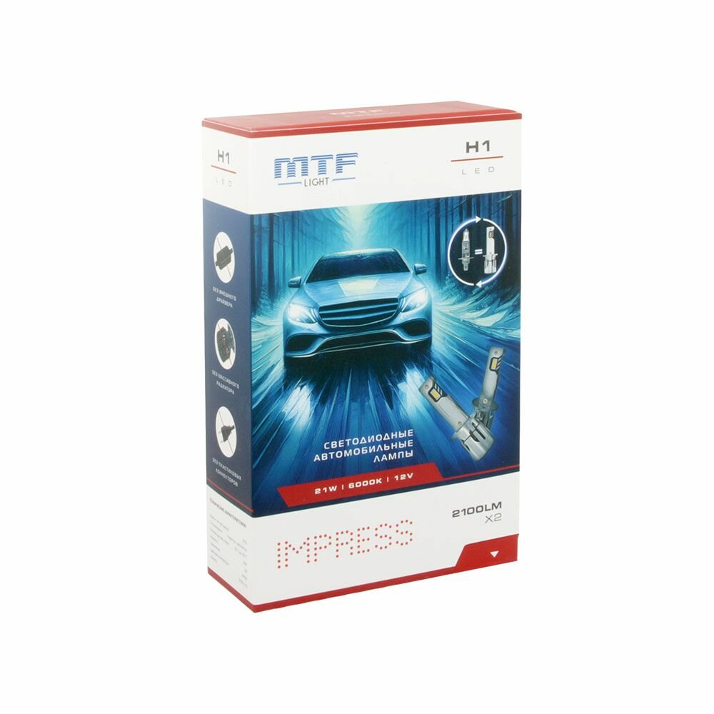 Светодиодные лампы H1 IMPRESS 12V 21W 2100LM 6000K MTF Light