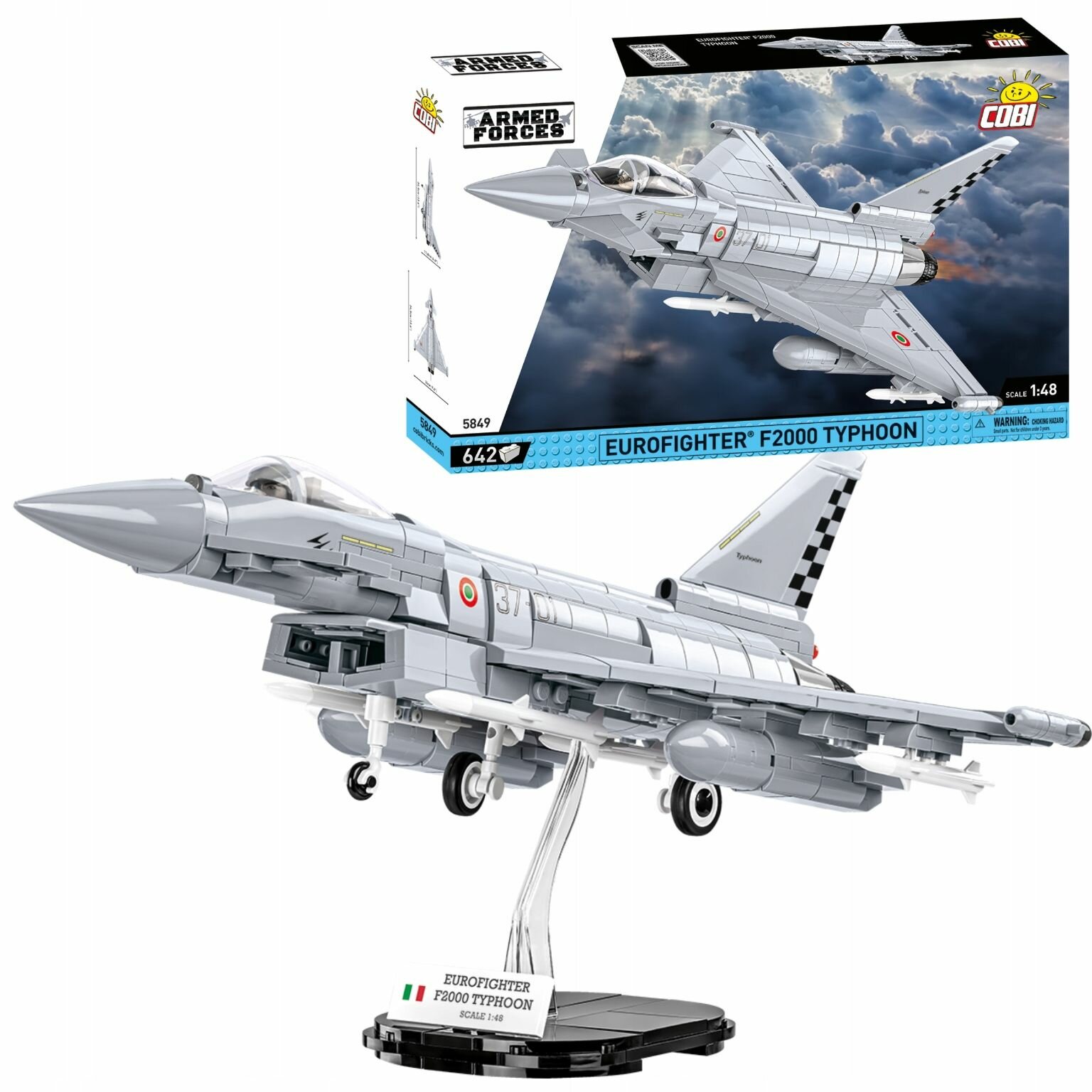 Конструктор пластиковый Cobi Eurofighter F2000 Typhoon - Истребитель - 642эл. - Коби 5849