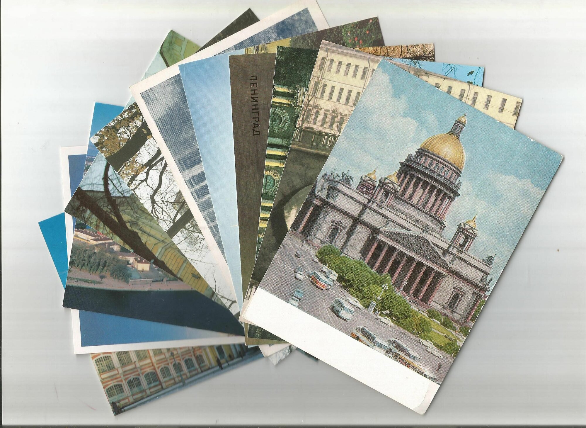 Набор открыток СССР 1951-1988 год. Города. Ленинград . Чистые, комплект 11 штук. Карточка коллекционная