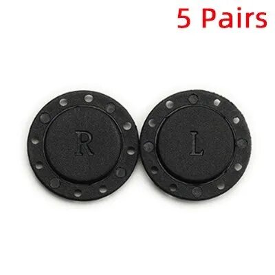 Магнитные кнопки для шитья, 5 пар Черный, 22mm, Black