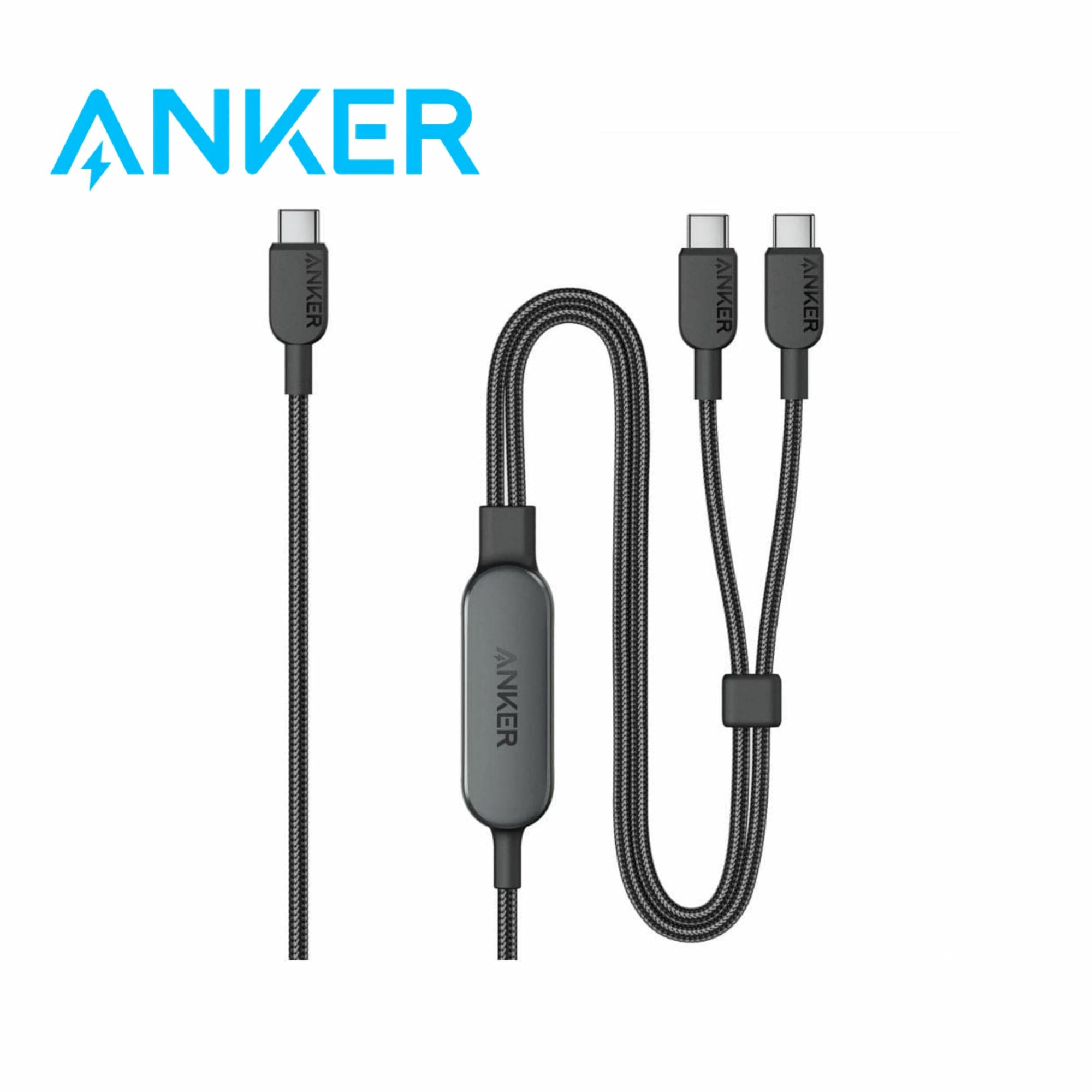 Кабель Anker 2 в 1 USB C 140 Вт