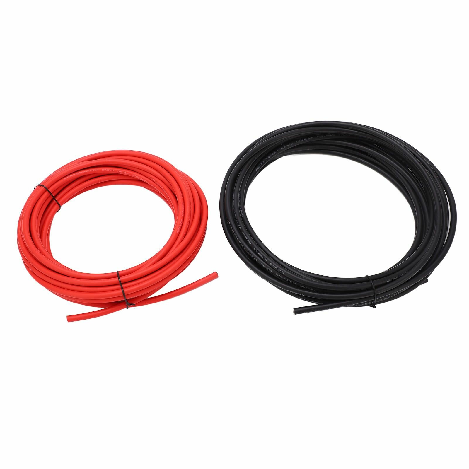 2 шт. провод для солнечной панели, рукав из сшитого полиэтилена, луженая медь, двойная изоляция, термостойкость, солнечный фотоэлектрический кабель 10 мм , 50 м/164 фута (25 м/82 фута каждый)
