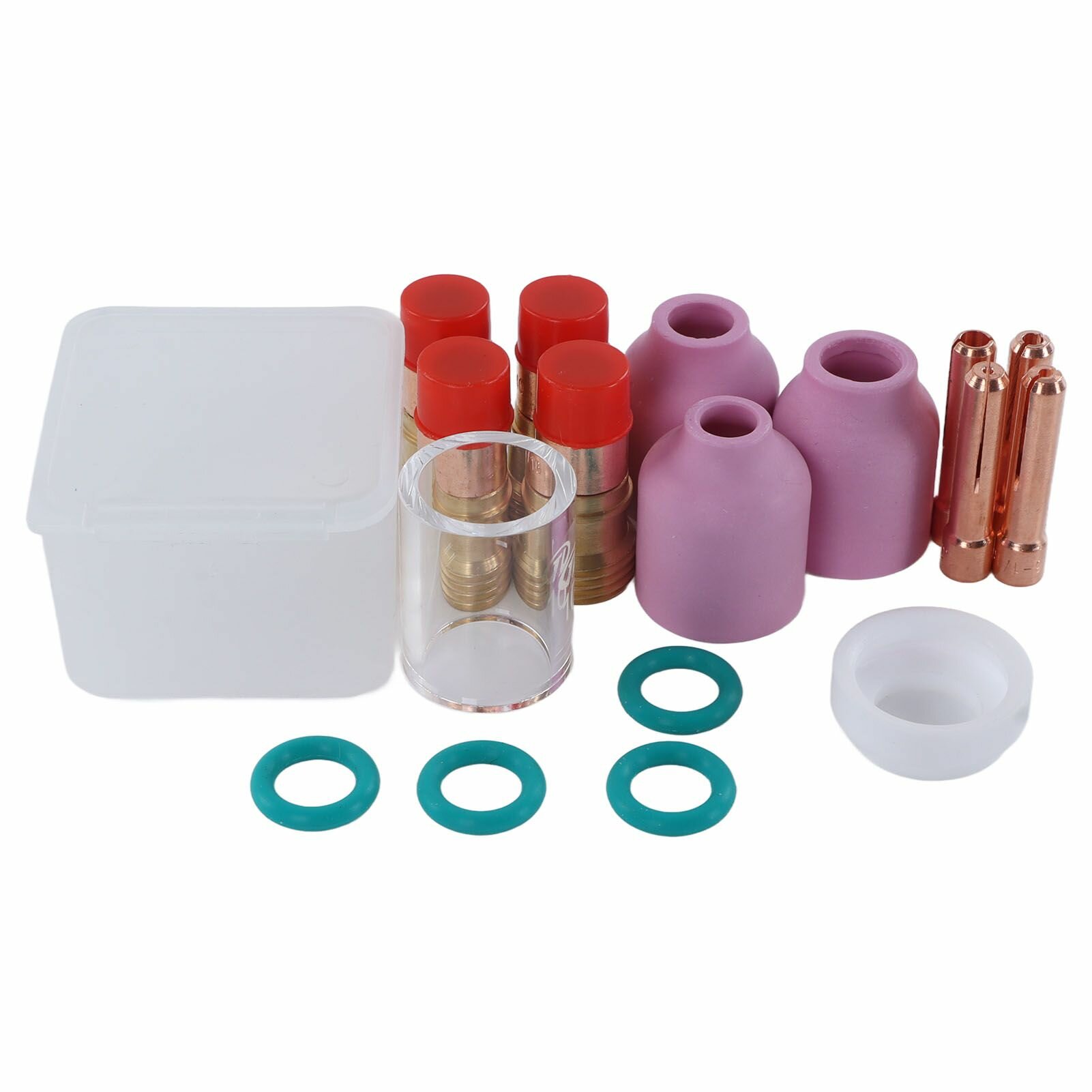 17 шт. комплект цанг, сопел и изоляторов для TIG горелки WP 17/18/26