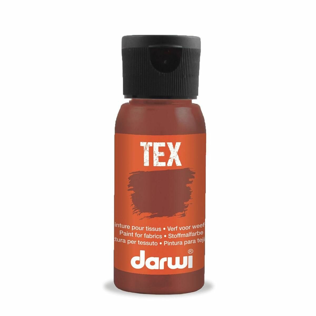 Краска для ткани Darwi акриловая, 50 мл, Tex, тон 802 светло-коричневый
