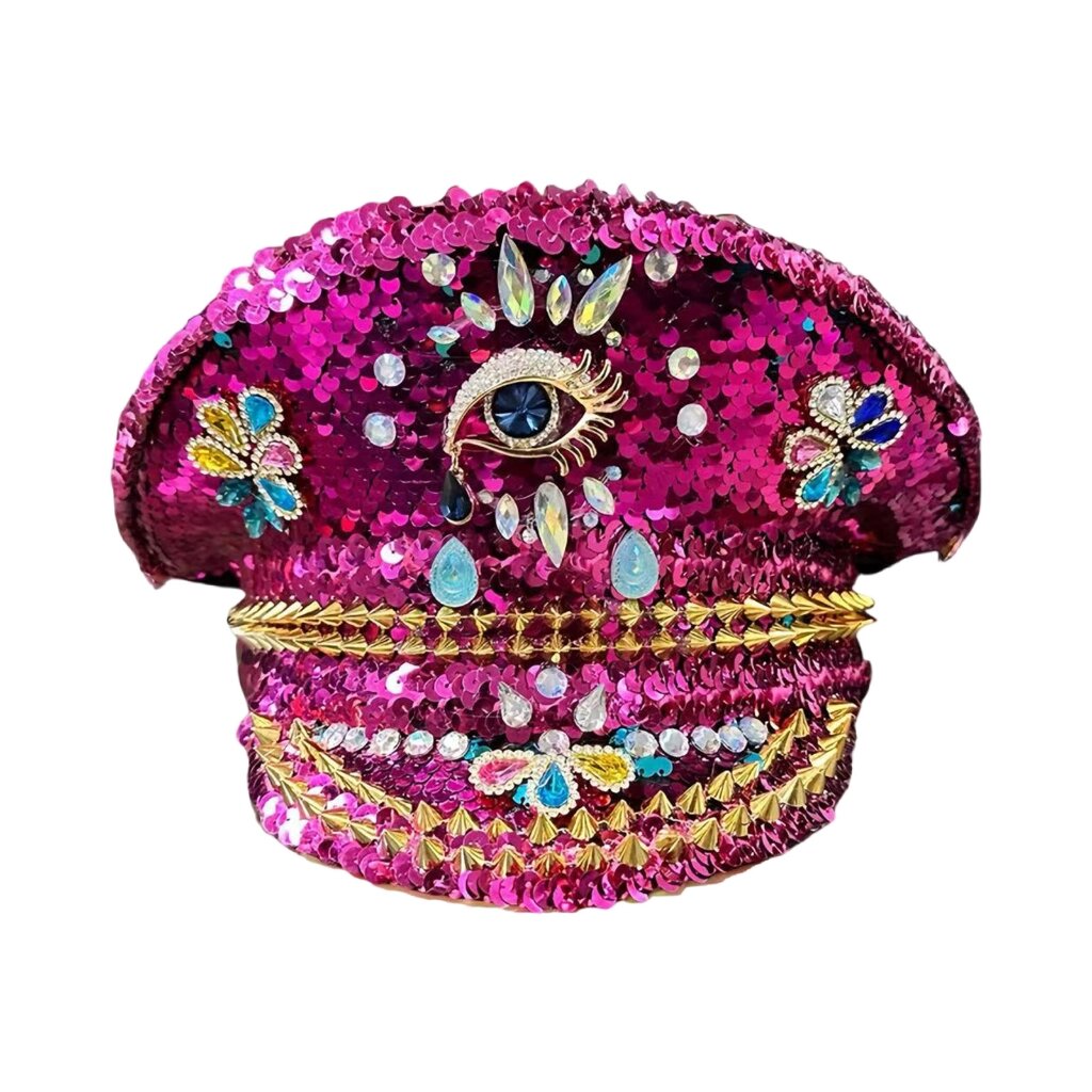 Капитанская шляпа, головной убор с кристаллами, шляпа моряка, головной убор для реквизита для фотографии