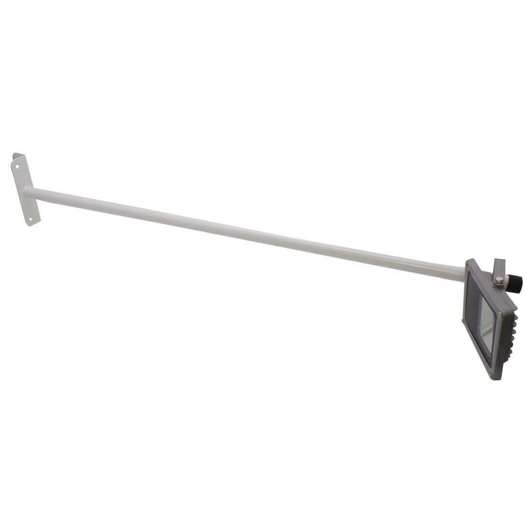 Крепление для прожектора подсветка стены и рекламы вылет 1 метр ПОДСВЕТКА-91987 диаметр 22 мм, цвет белый, сталь