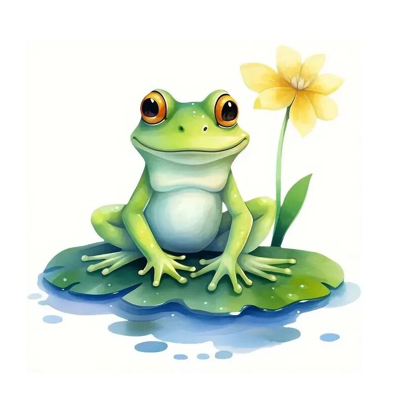 Наклейка на крышку унитаза в пруду с лягушкой и лотосом - животный принт, самоклеящаяся наклейка для декора ванной комнаты для сиденья и бака для унитаза,