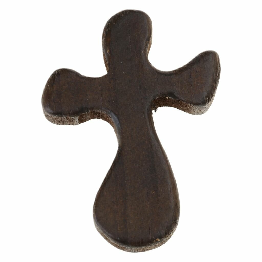 (1шт) Молитвенный деревянный крест в руке-темно-коричневый 3