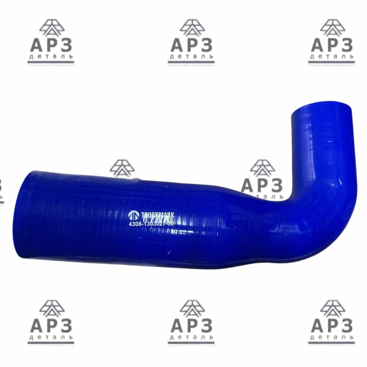 Патрубок радиатора угловой (силикон) синий (Ф48/68x290) (TRUCKMARK)
