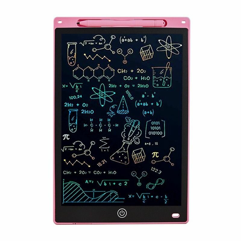 Детский LCD-планшет для рисования с яркими цветами: защита глаз, стилус в комплекте кнопка очистки, сменная батарея CR2025--