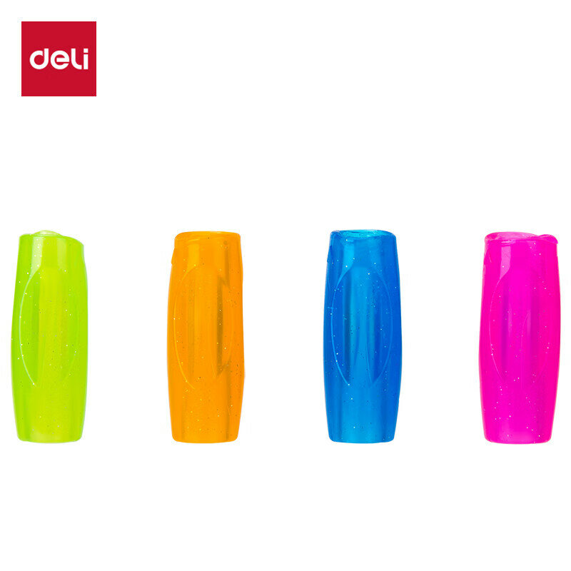 Deli 4-Pack Silicone Grip Pencil Holders, Anti-Slip Design for Scientific Grip Correction, Pencil Sleeves, 0 Random Colors