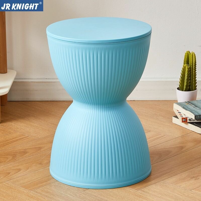 Пластиковый табурет с креативным дизайном в форме песочных часов, 30x43 см