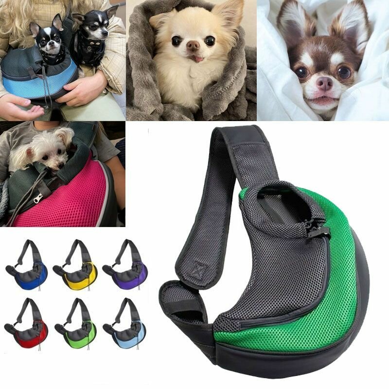 Переноска для животных, слинг сумка дорожная для собак и кошек, зеленый, размер L 40*28CM до 6 кг