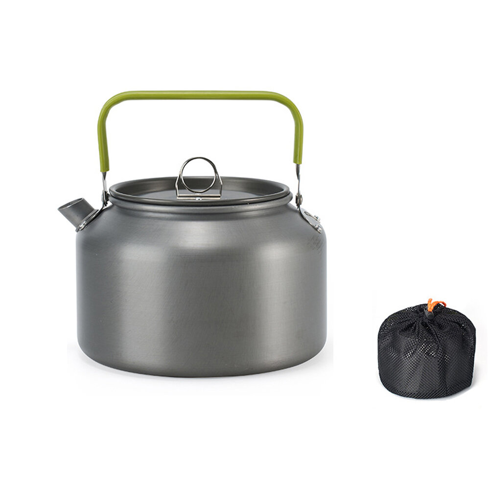 Outdoor Light Weight Aluminum Alloy Kettle AntiScalding Handle Camping Coffee Portable TeaPot Picnic Teakettle Teapot Cooking Accessory