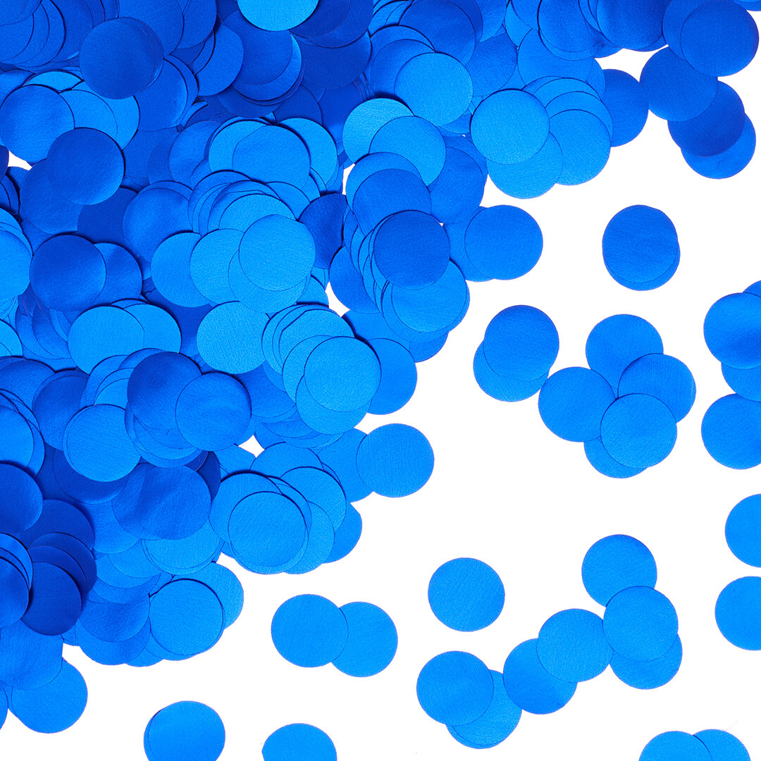 Конфетти Волна веселья Фольга круг Королевский синий хром 2 см 50 г