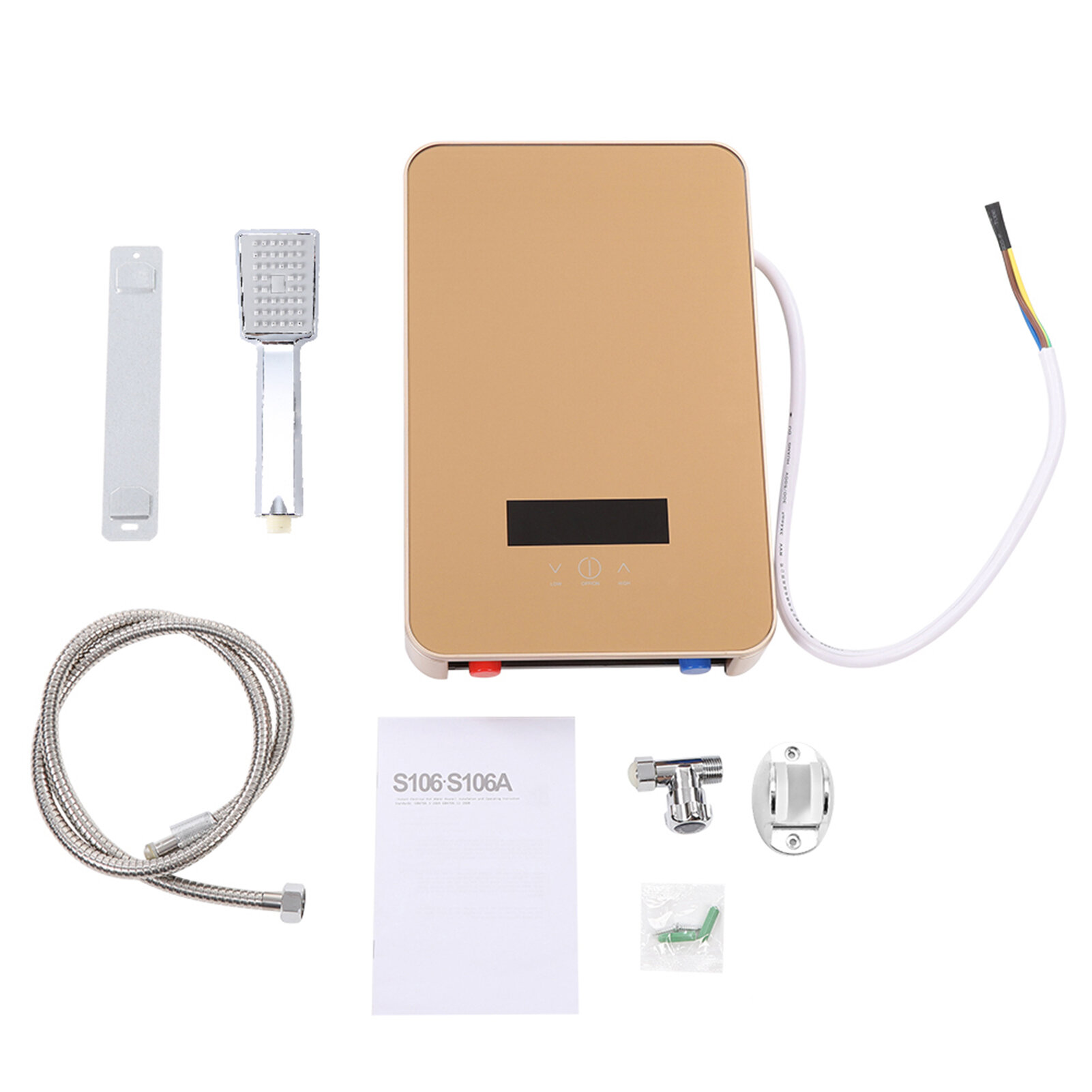 Водонагреватель для душа, энергосберегающий проточный водонагреватель с никель-хромовым сплавом, 220 В, 8500 Вт, для ванной комнаты.