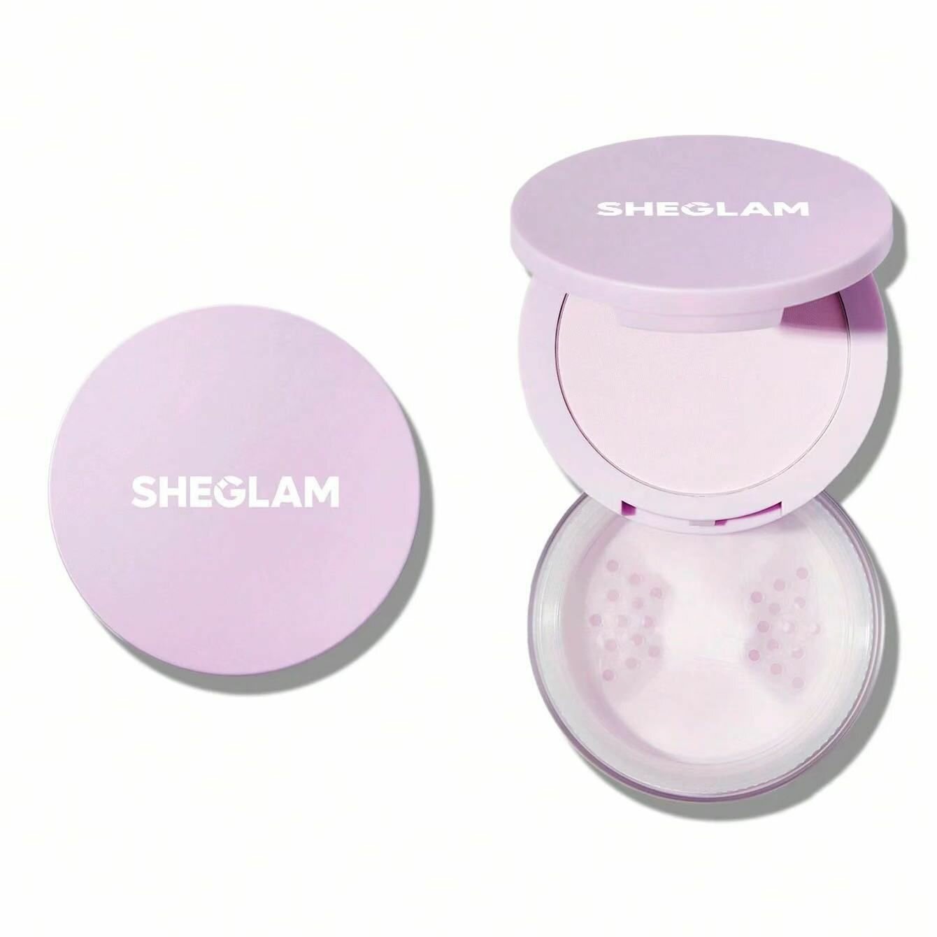 SHEGLAM Пудра для фиксации макияжа для лица и под глазами，Два в одном, фиксирующий макияж, придающий яркость