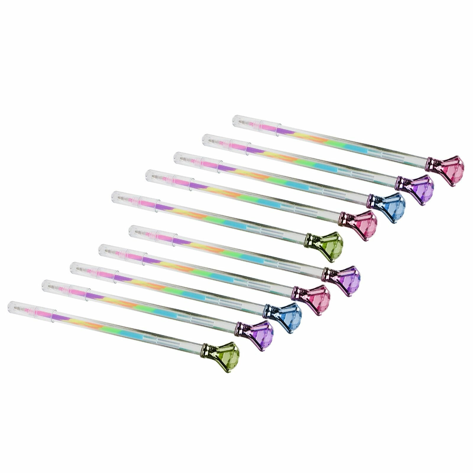 10 неоновых гелевых ручек с большими стразами для скрапбукинга