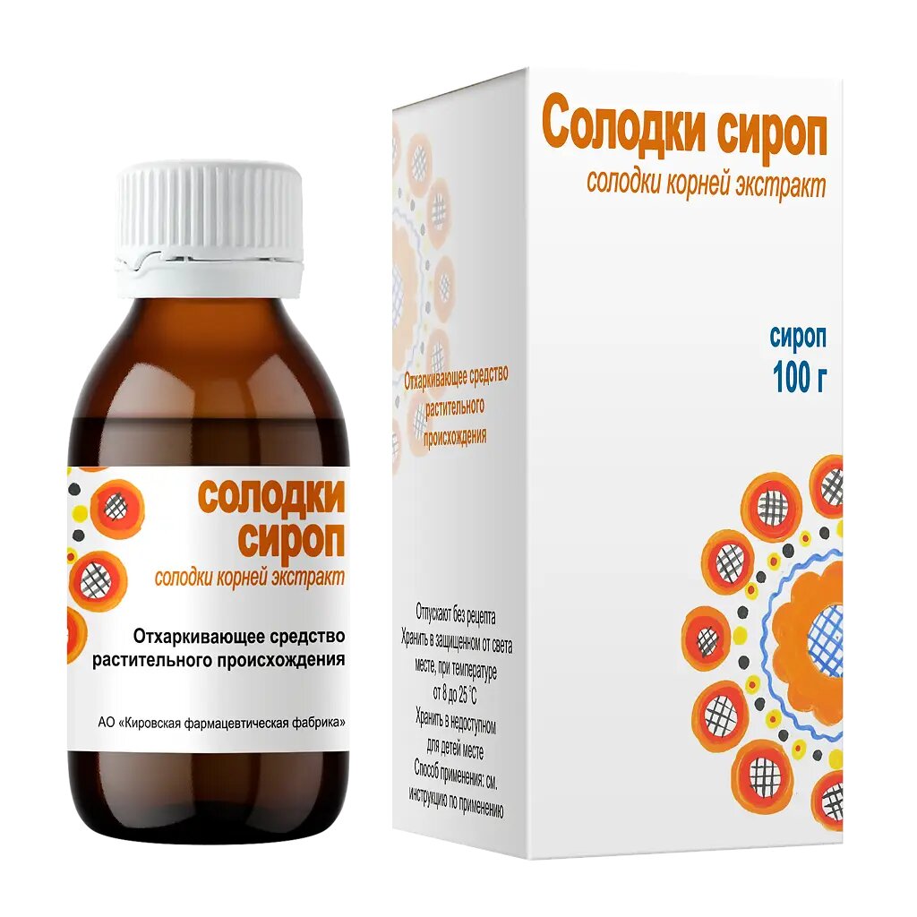 Солодки корень сироп фл 100 мл 1 шт