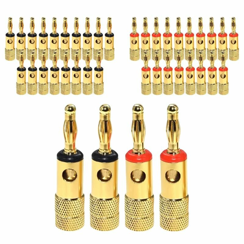 4 мм музыкальный кабель провод банановый штекер адаптер аудио разъем динамика позолоченный для усилителей провода динамика позолоченный