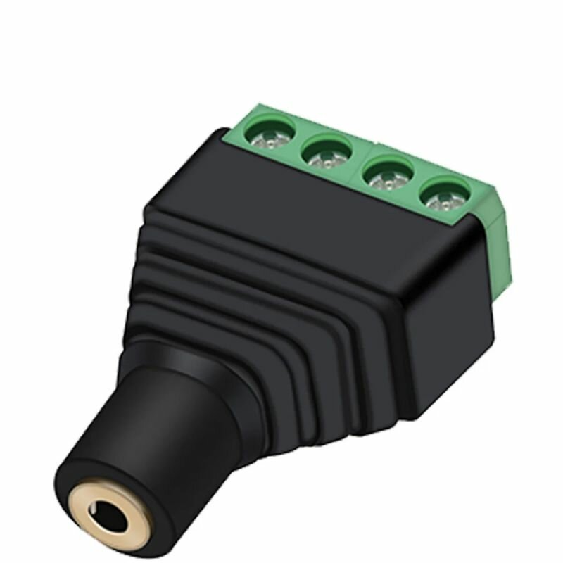 R-разъем 1 шт. Видео AV-балун 2,5 мм 4-полюсный стерео гнездовой к AV-винтовому разъему стереоразъем 2,5 мм гнездовой 4-контактный клеммный блок