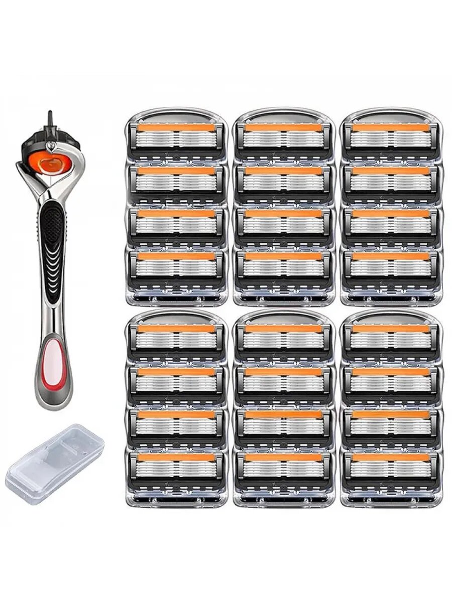 Лезвия бритвенные 48 шт нержавеющая сталь ручка