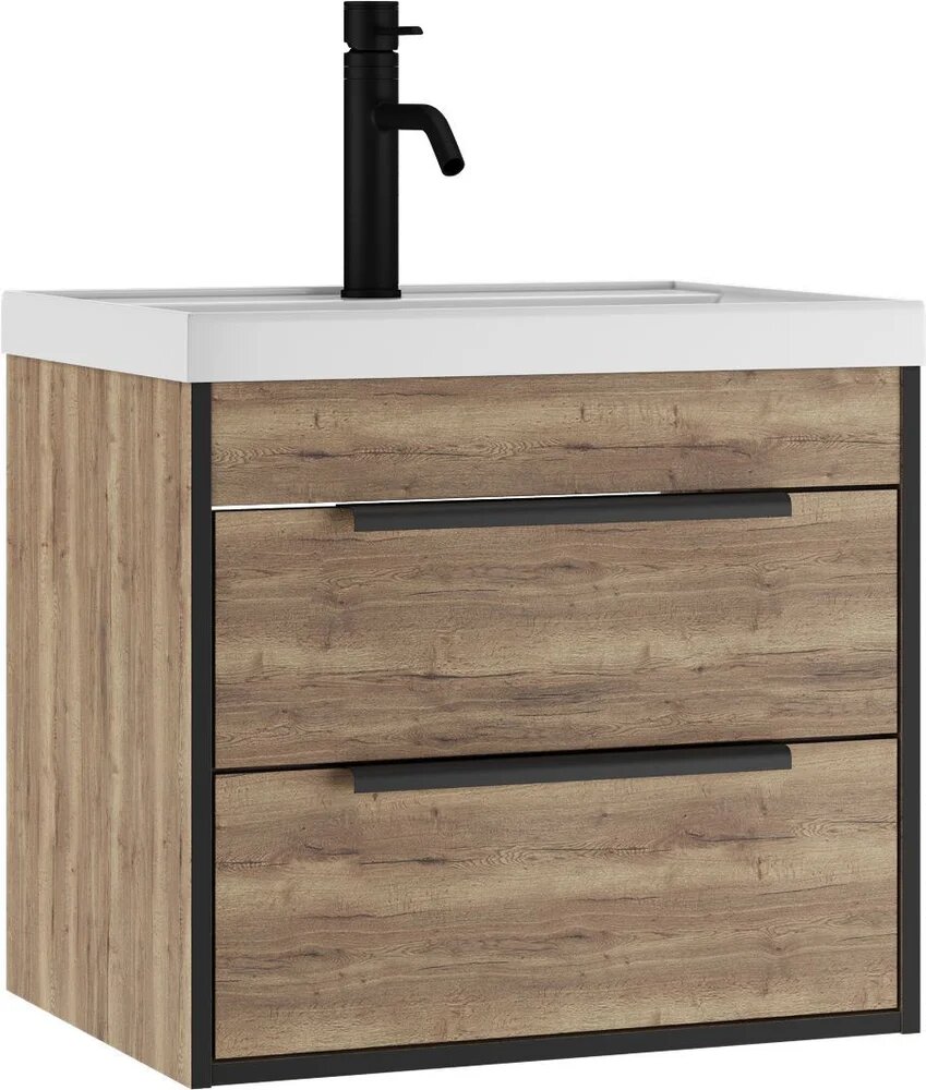 Тумба под раковину подвесная Домино, "Bazis 60" Alfa B2