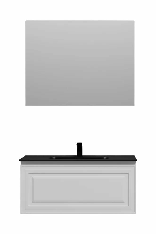Мебель для ванной комнаты Sancos Very 90 bianco, раковина CN7002MB