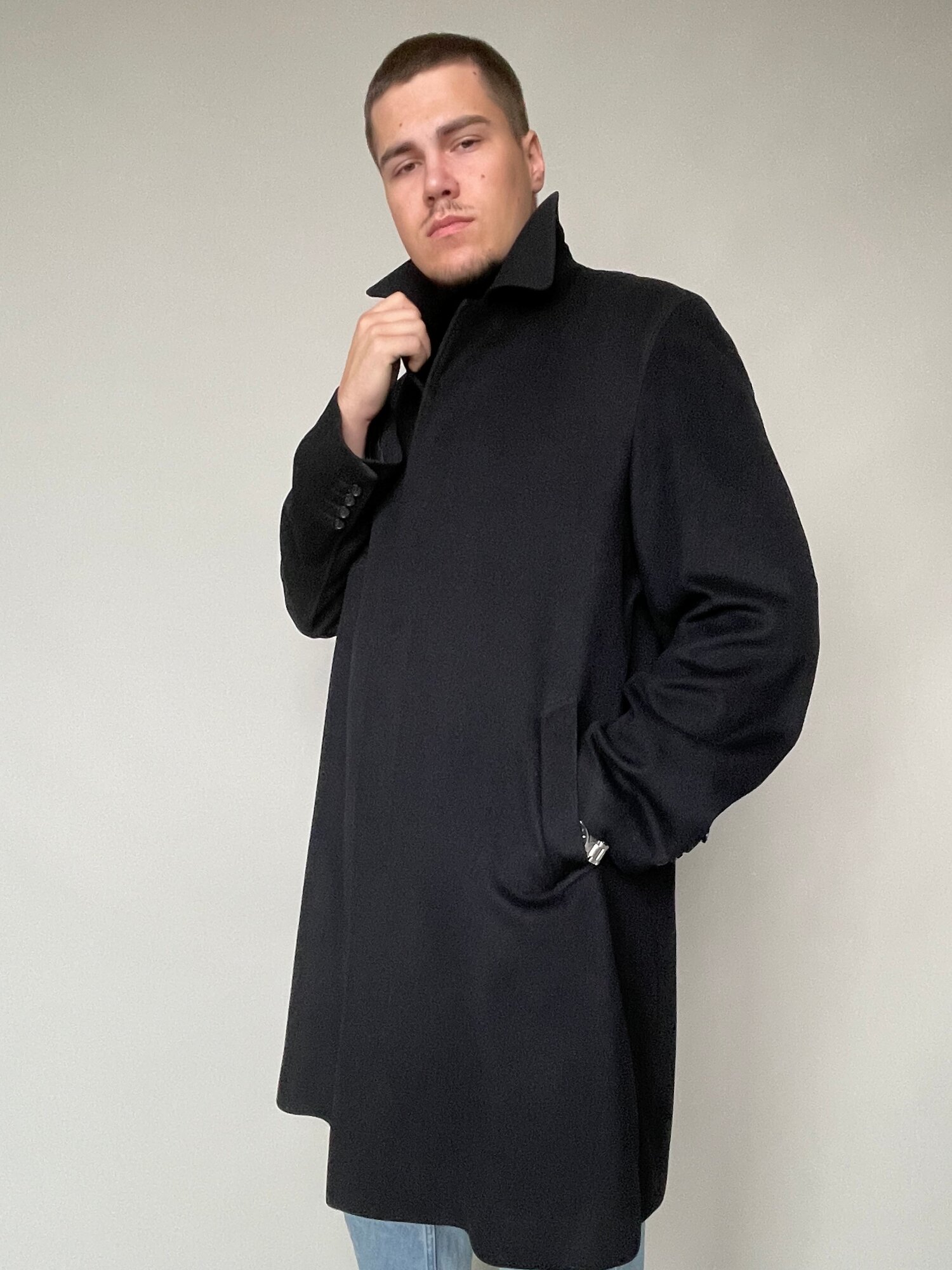 Пальто мужское тм EVE FASHION натуральная шерсть р.54-56 /11863/